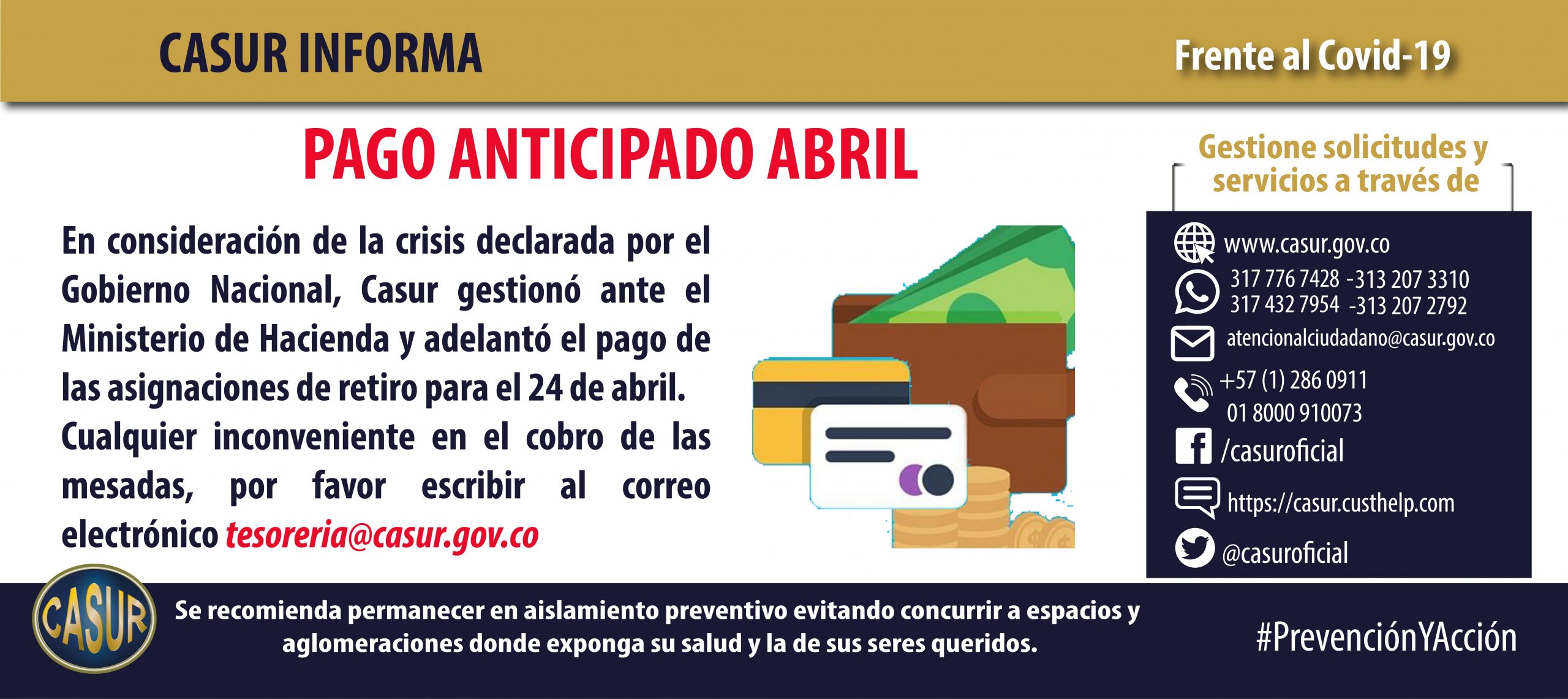 Pago Abril 2020 - Casur